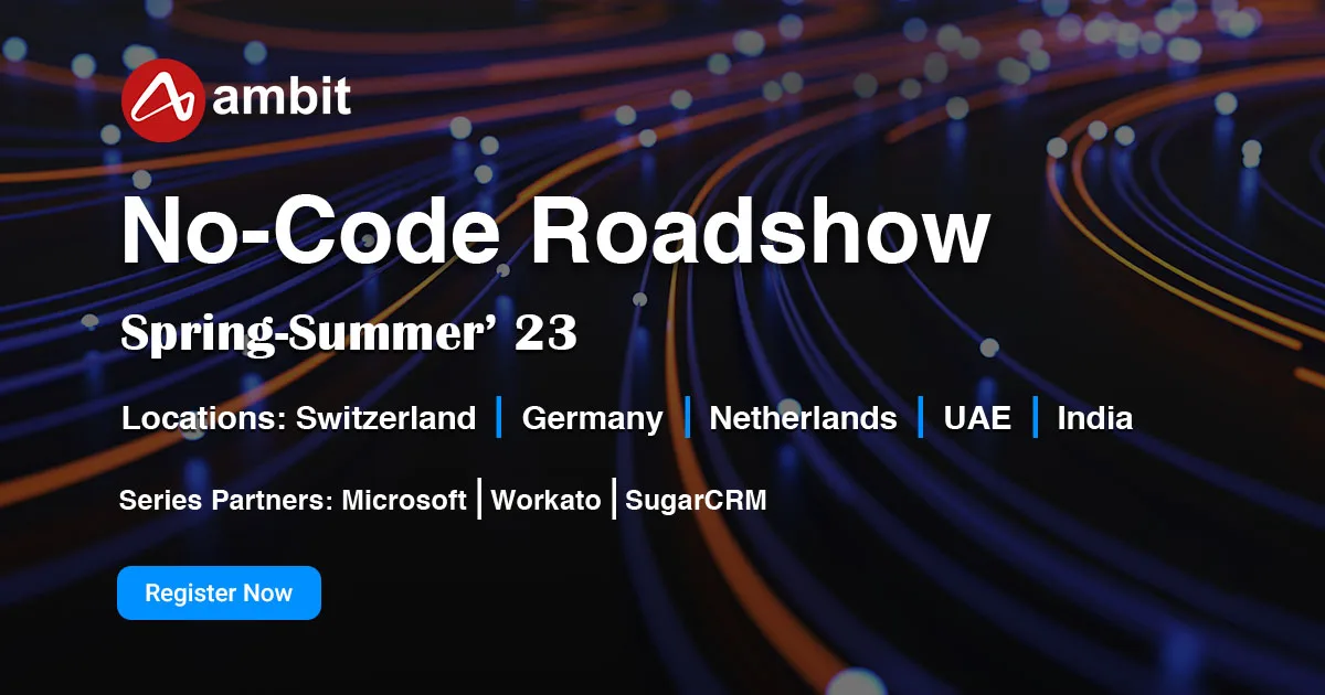 No-Code Roadshow - Ambit Software
